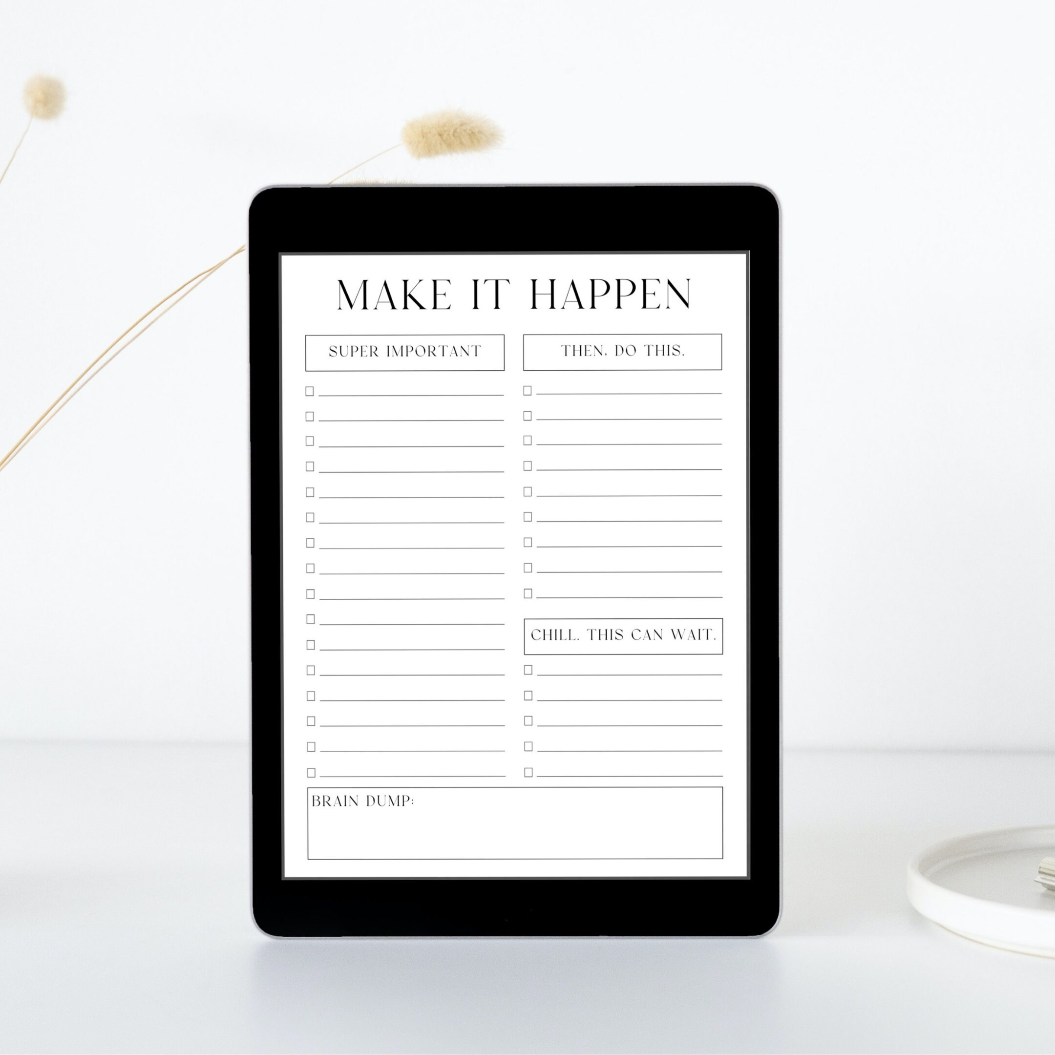 Editable Daily to Do List: Printable Productivity Planner (canva ...