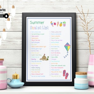 Editable Summer Bucket List Printable Summer to Do List - Etsy