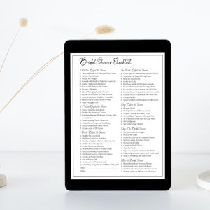 Editable Bridal Shower Planning Checklist Template Printable - Etsy