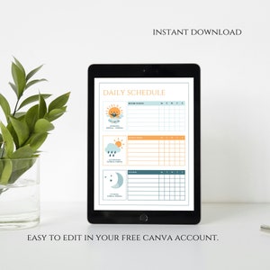 Editable Kids Daily Routine Checklist Template, Printable Chore Chart ...