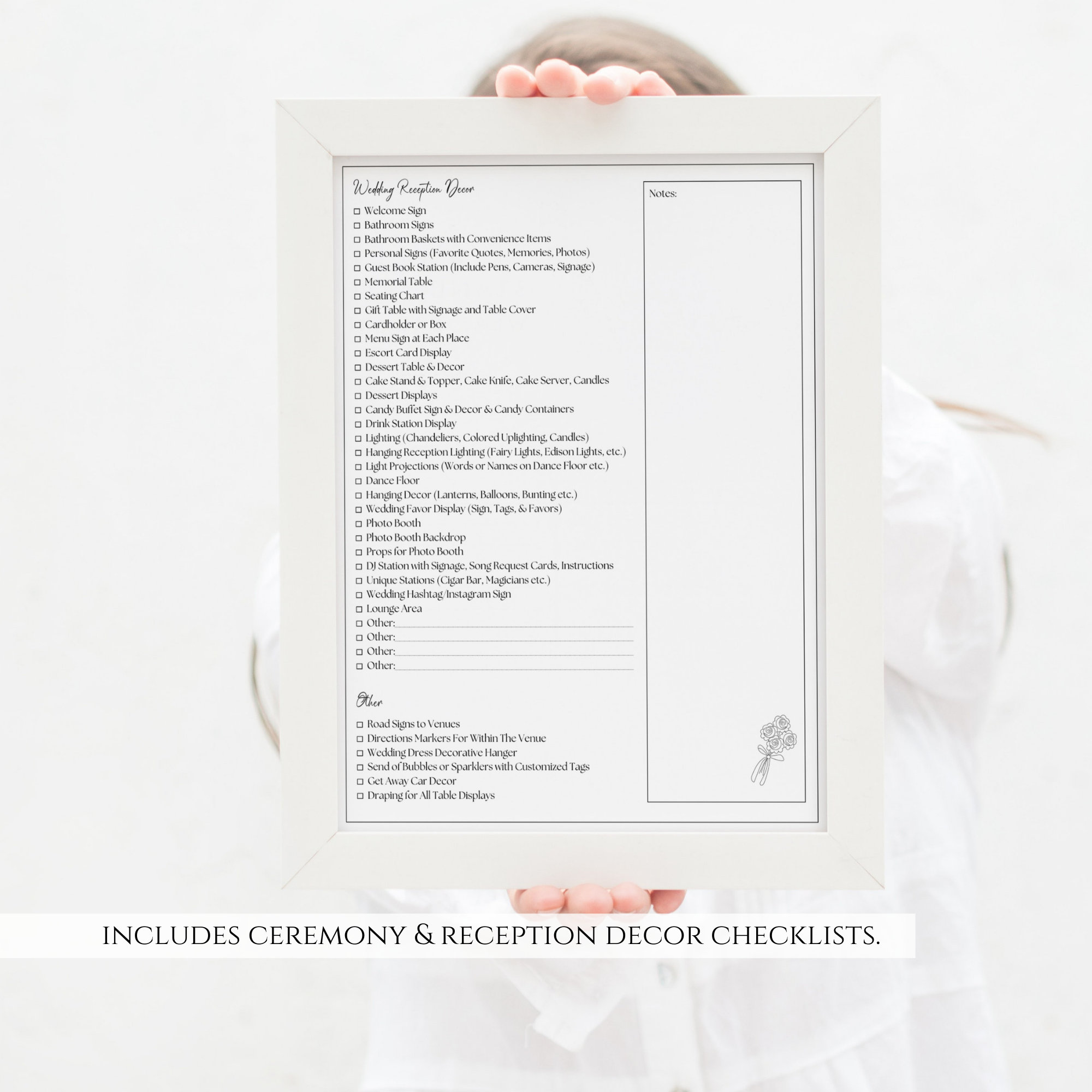 Editable Wedding Decor Checklist Template, Printable Wedding Checklist ...
