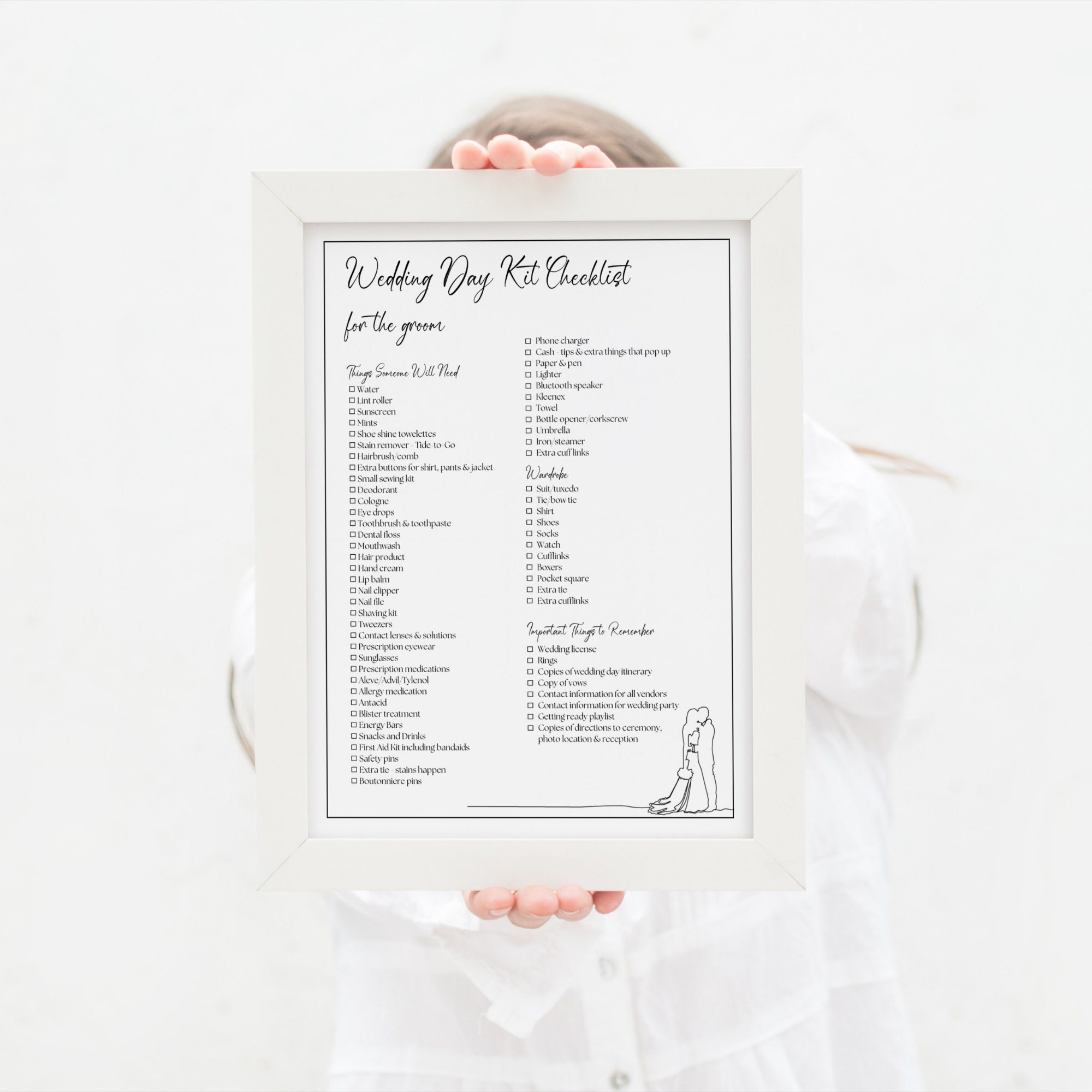Editable Wedding Day Checklist: Bridal & Groom Suite (printable PDF) - Etsy