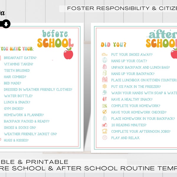 Routine Chart - Etsy