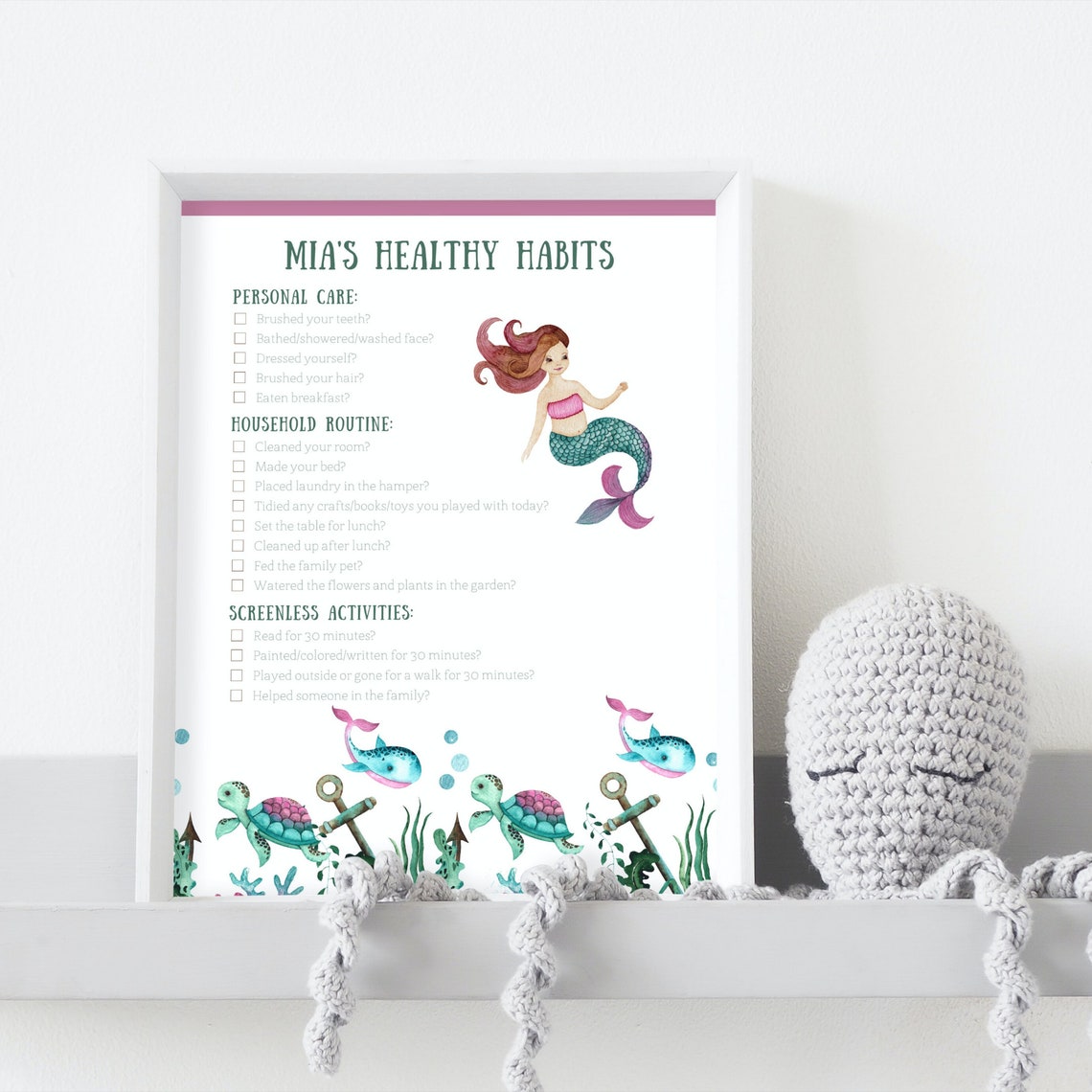 Kids Chore and Activity Chart, Chore Chart Printable, Editable ...