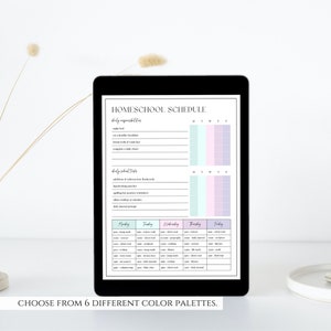 Editable Homeschool Checklist: Daily Schedule Template (canva & PDF) - Etsy