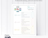 Editable Daily Routine Checklist for Kids Printable Before - Etsy