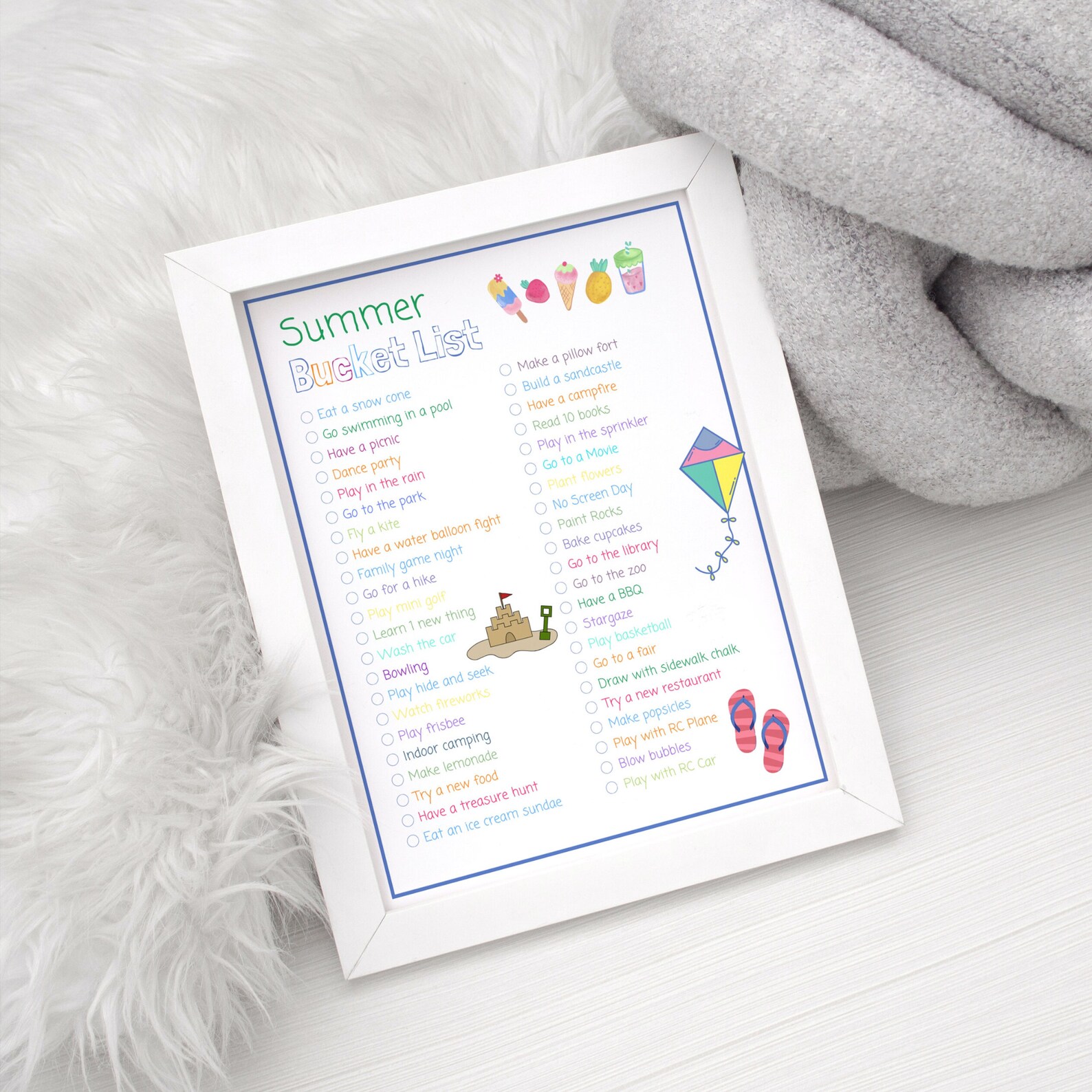 Editable Summer Bucket List, Printable Summer to Do List, Summer ...