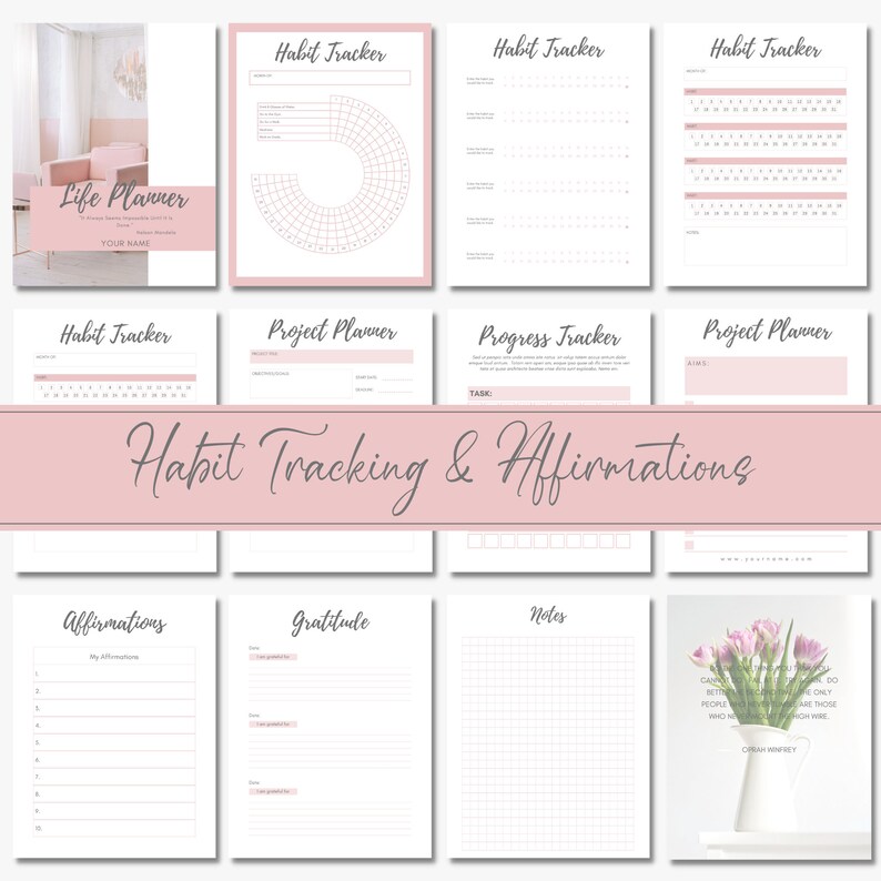 Editable ADHD Planner Template, Printable Adult ADHD Journal, Digital ...