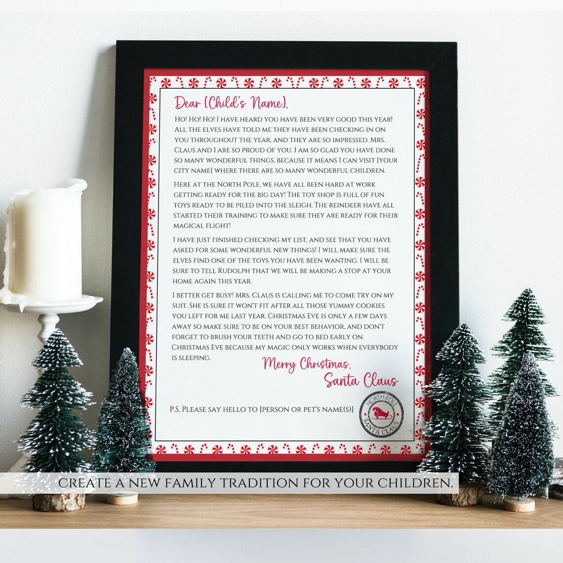 Editable Santa Letter Template, Letter From Santa Template, Printable ...