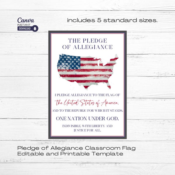 Pledge of Allegiance - Etsy