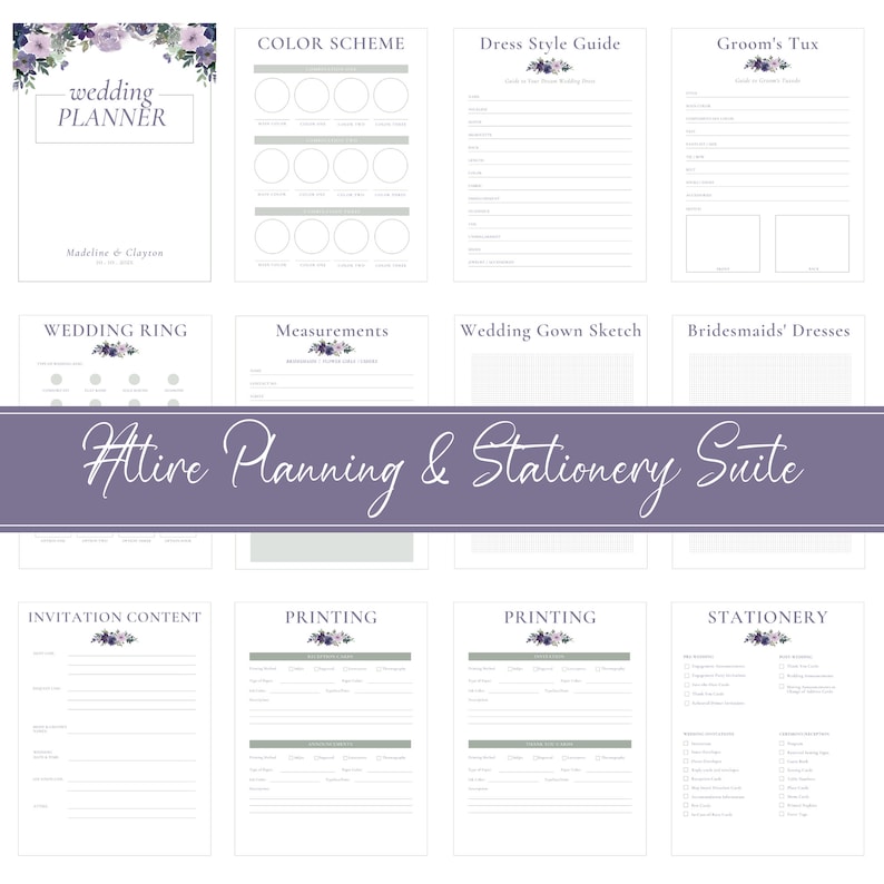 Editable Wedding Planner Template Printable Wedding Planner - Etsy