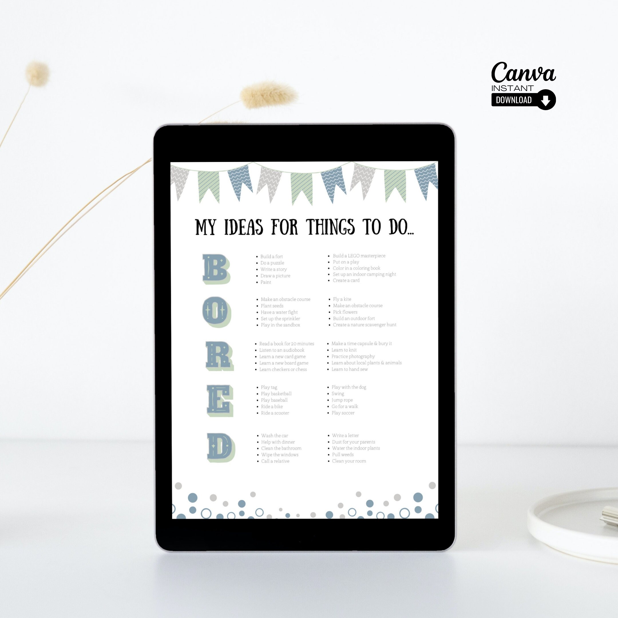 Kids Summer Chore and Activity Chart, Summer Rules Printable, Editable ...