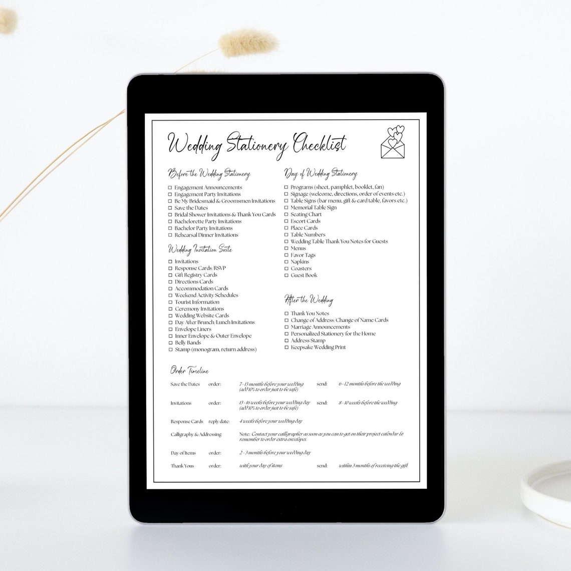 Editable Wedding Checklist Templates, Printable Wedding Planning ...