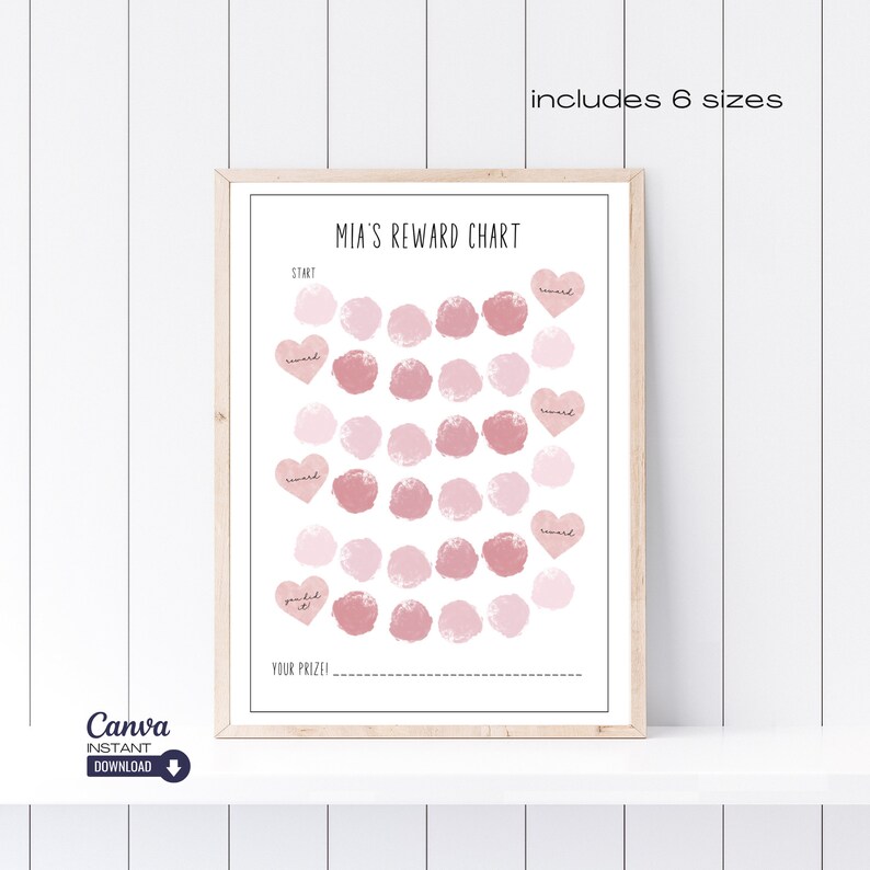 Editable Kids Reward Charts, Printable Responsibility Charts, Toddler ...