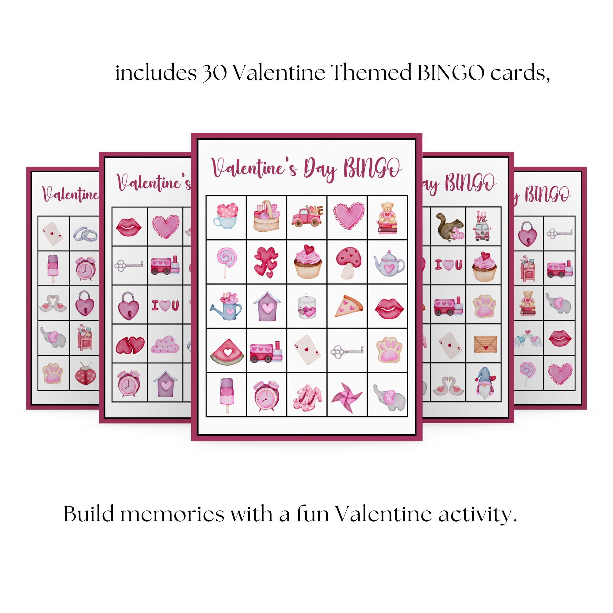 Editable Valentine BINGO, Printable Valentines BINGO Template ...