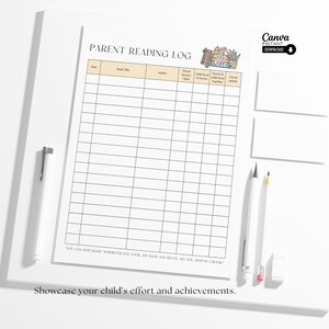 Kids Reading Log Template: Homeschool Tracker, Parent Log (PDF) - Etsy