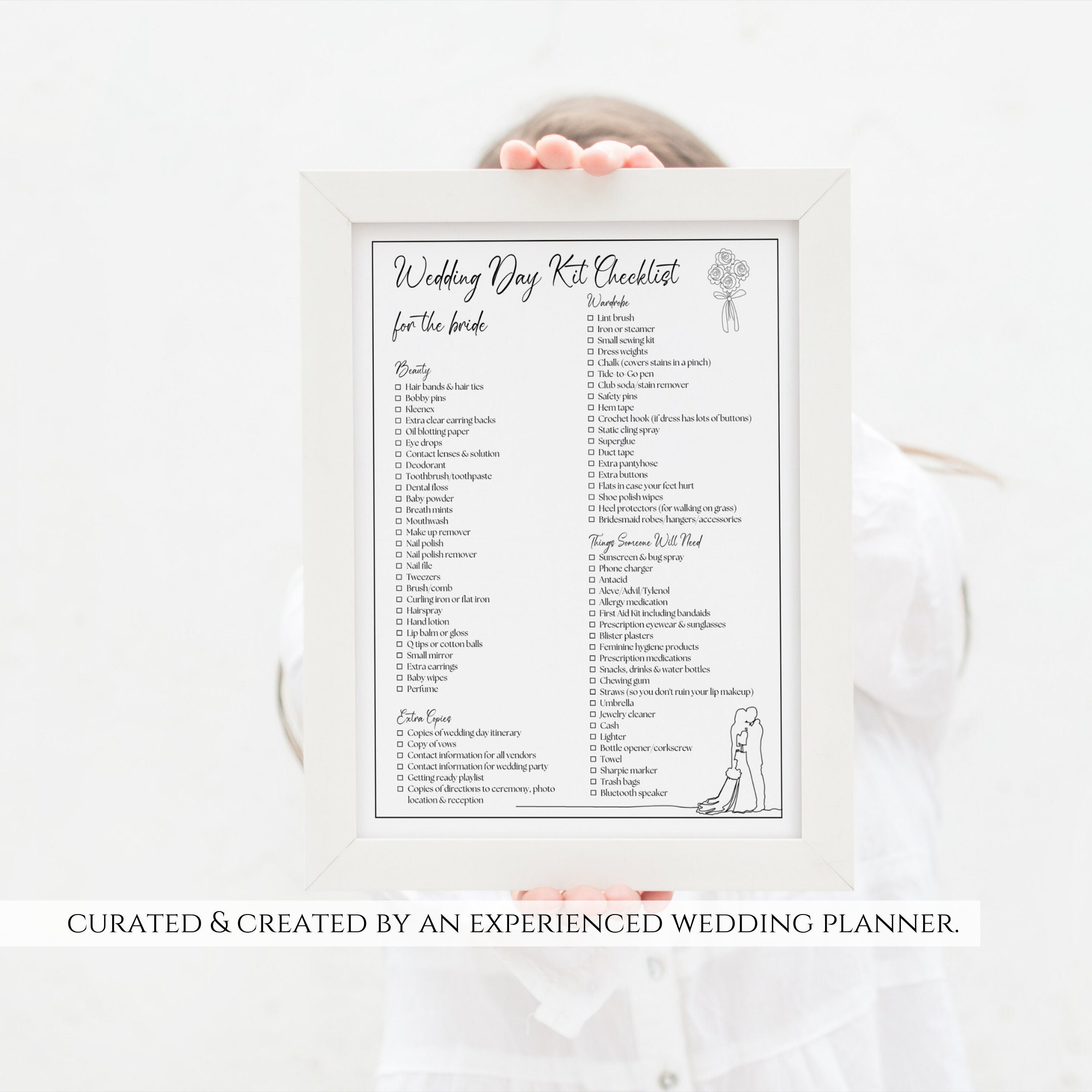 Editable Wedding Day Checklist, Printable Wedding Day Checklist ...