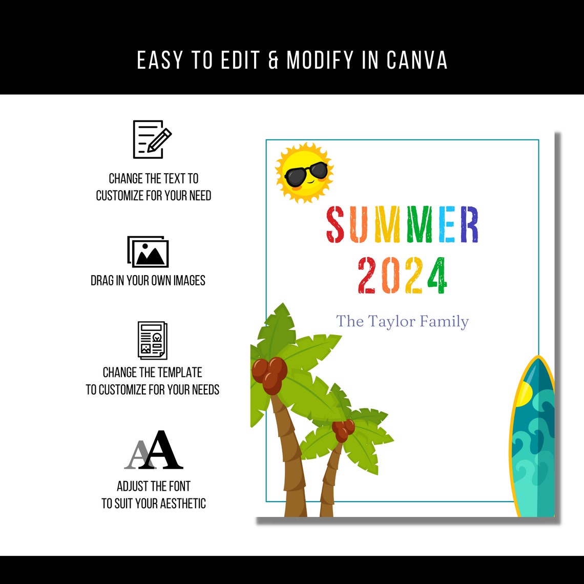 Editable Summer Daily Checklist for Kids Printable Kids - Etsy