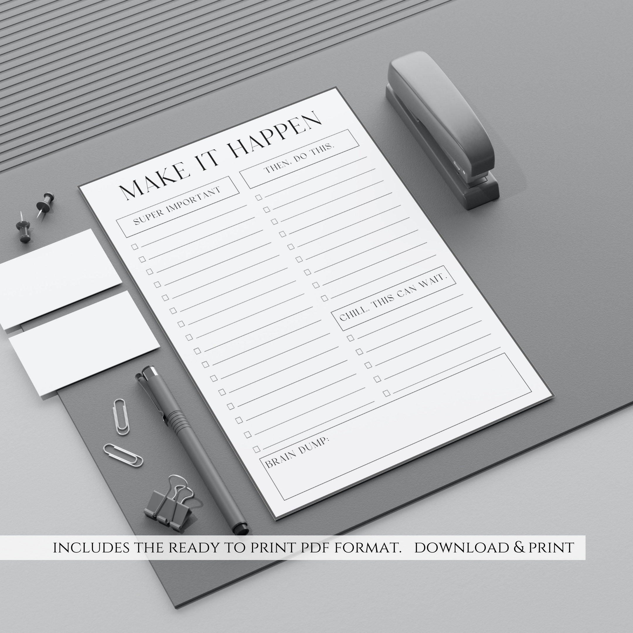 Editable Daily to Do List: Printable Productivity Planner (canva ...