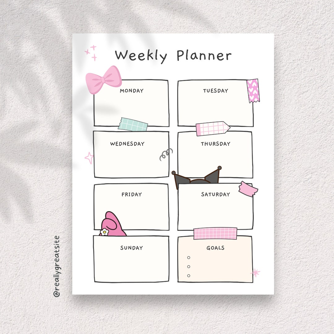 Cute Printable Weekly Planner | to Do List | Printable Weekly Planner ...