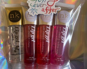 Nicka K Lipgloss Bundle, Lippes, NK Lip Gloss & Scrunchie Bundle, Lipgloss Bundle, Nicka K Lip ...