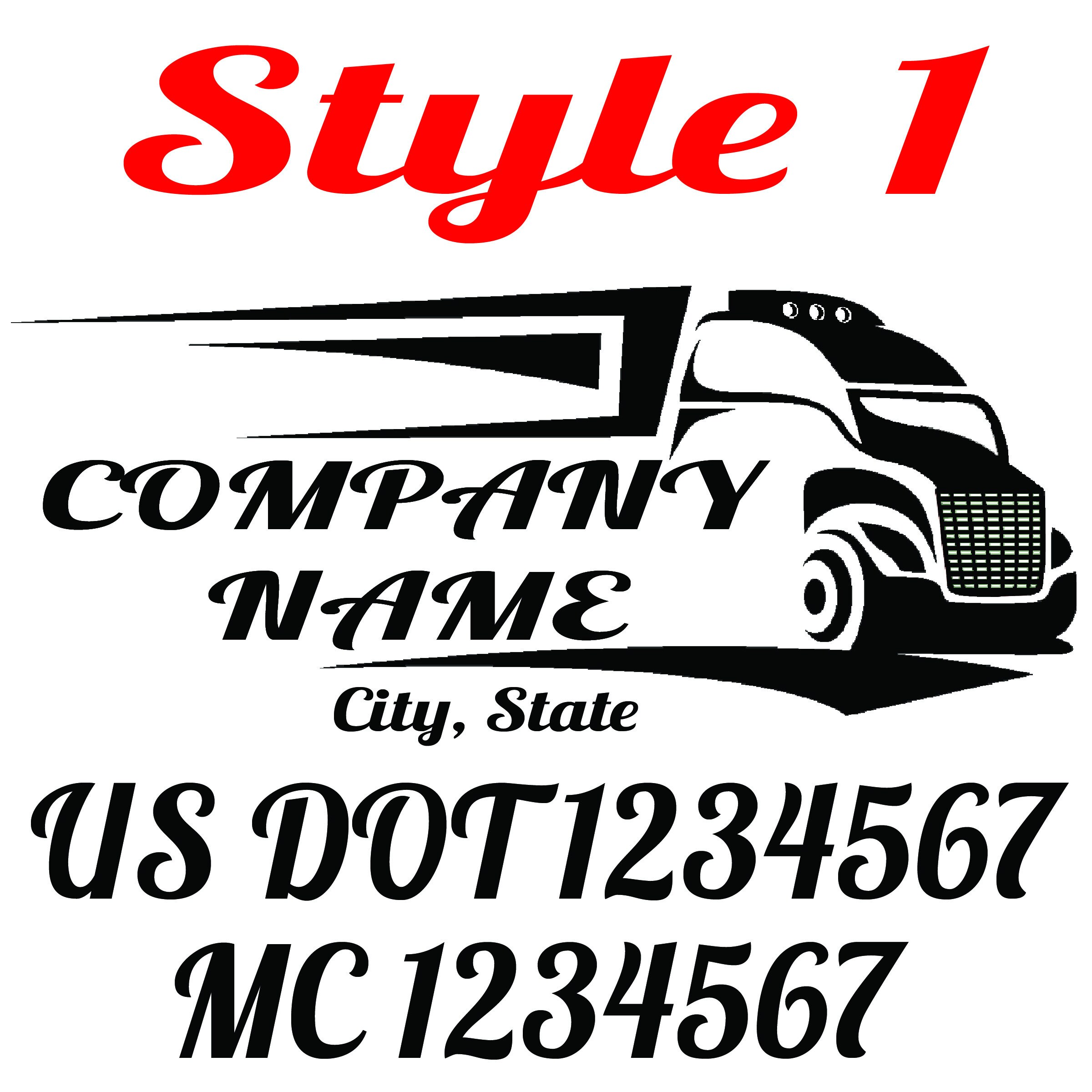 2 Chrome Custom US DOT Trucking Decals , US Dot Stickers, Truck Door ...