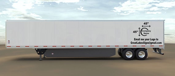 Trailer Sticker Set Trailer Numbers Trailer Graphic Caution - Etsy