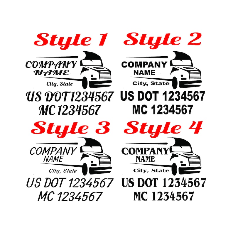 Custom US DOT & MC Number Magnet – Truck Door Magnet | Magnetic Signs ...