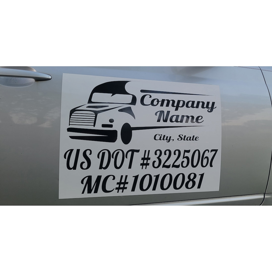 Custom US DOT & MC Number Magnet – Truck Door Magnet | Magnetic Signs ...