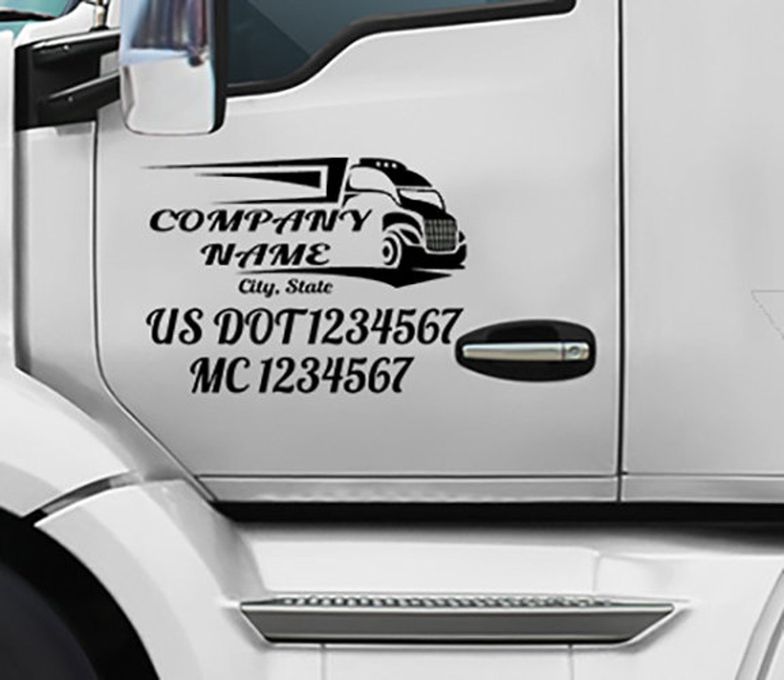 Custom US DOT Trucking Decals: Company Logo Stickers - Etsy