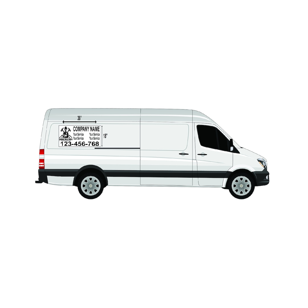 Cargo Van Magnet, Custom Company Magnet . Commercial Vehicle Magnet ...