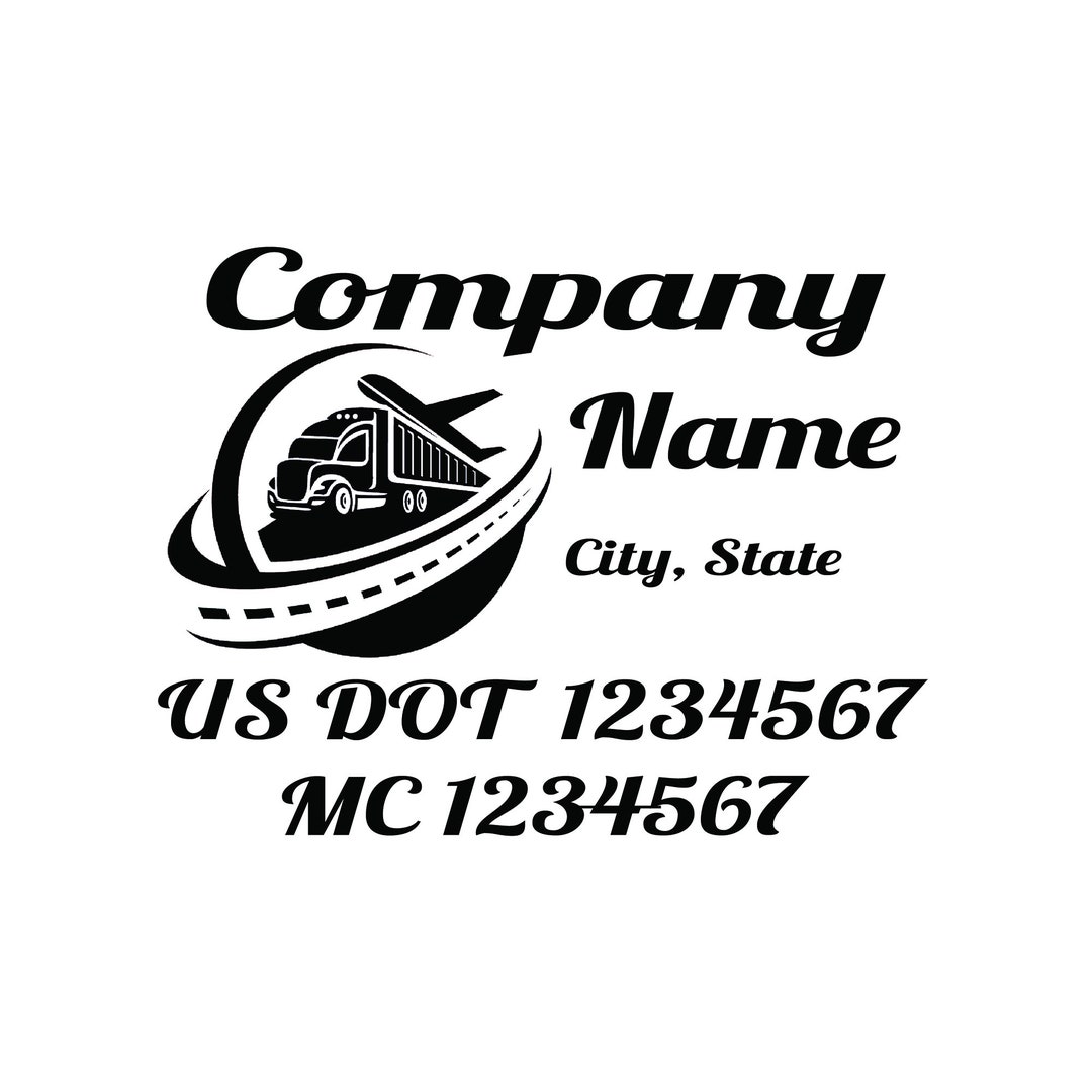 Custom US DOT Truck Magnet: Company Logo, MC Number (set of 2) - Etsy