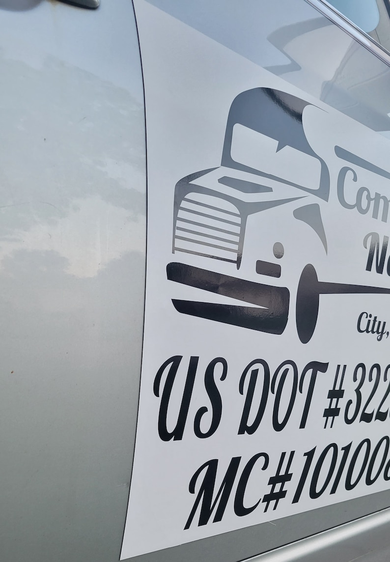 Custom US DOT & MC Number Magnet – Truck Door Magnet | Magnetic Signs ...