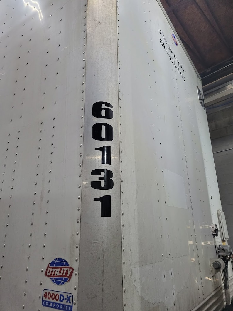 Trailer Sticker Set, Trailer Numbers, Trailer Graphic, Caution Sign - Etsy