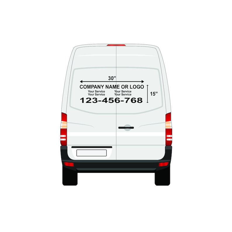 Custom Cargo Van Decals – Business Logo, Commercial Vehicle Sticker - Etsy