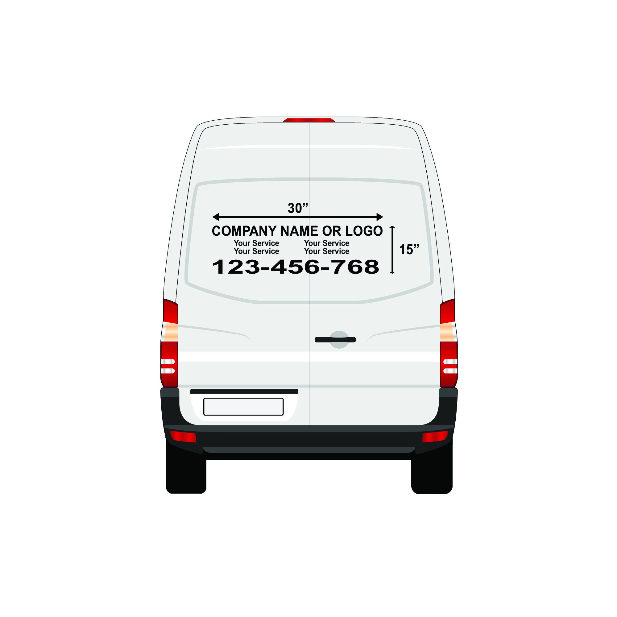 Custom Cargo Van Decals – Business Logo, Commercial Vehicle Sticker - Etsy