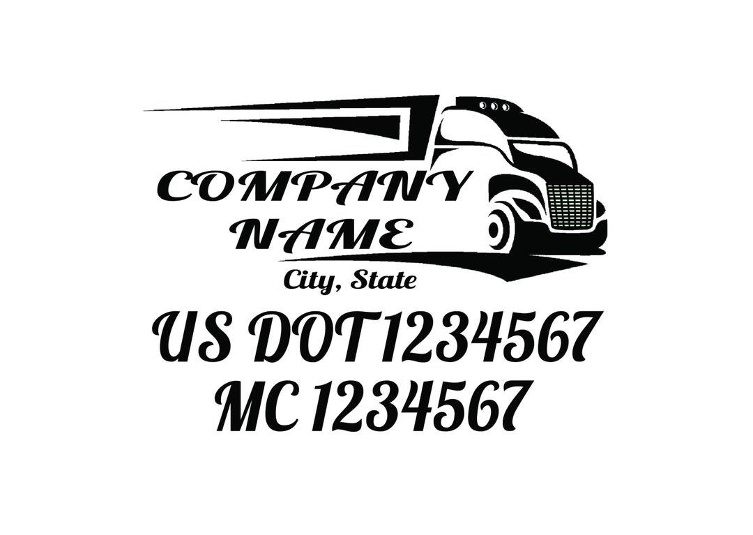 2 Chrome Custom US DOT Trucking Decals , US Dot Stickers, Truck Door ...