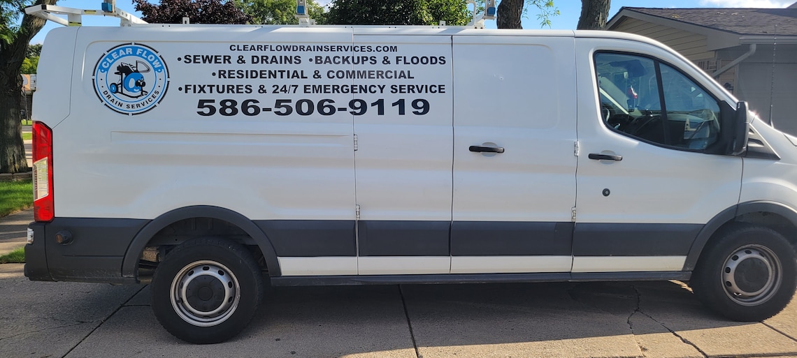 2 Van Construction Side Decals and Rear Decal . Commercial Vehicle ...