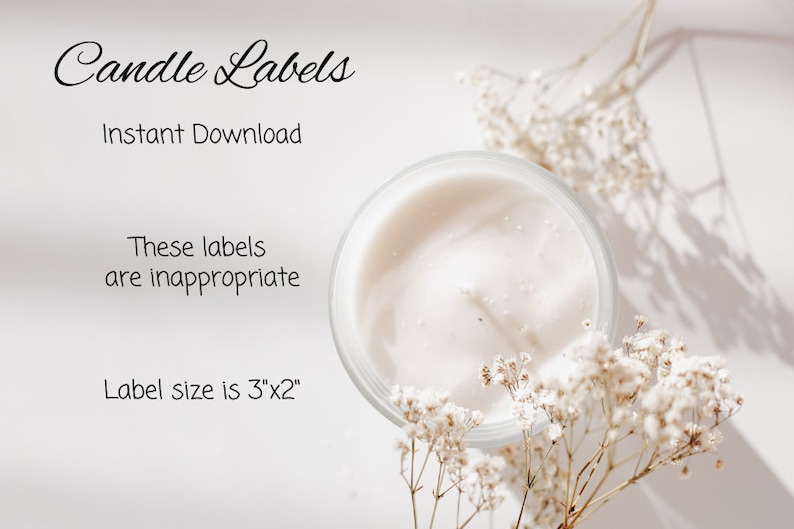 Inappropriate Candle Labels Instant Download Digital Download Adult ...