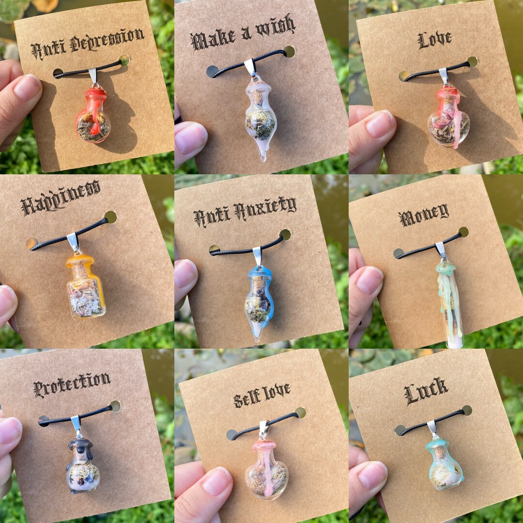 Spell Jar Necklaces Choose Your Spell Spell Jar Pendant - Etsy UK