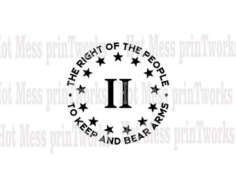 2nd Amendment Gun Shaped Word Art SVG JPG & PNG instant - Etsy