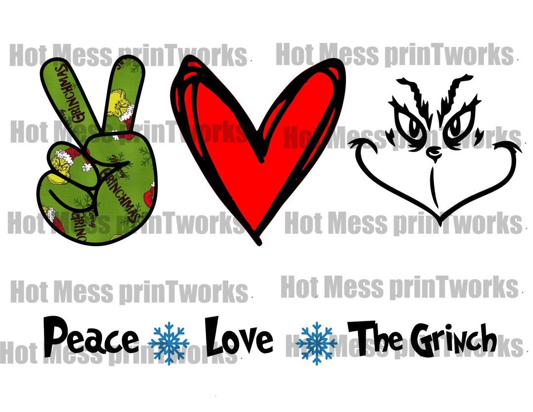 Peace, Love, the Grinch - Etsy