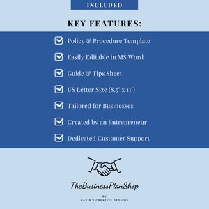 Policy & Procedure Template and Guide Editable in MS Word Instant ...