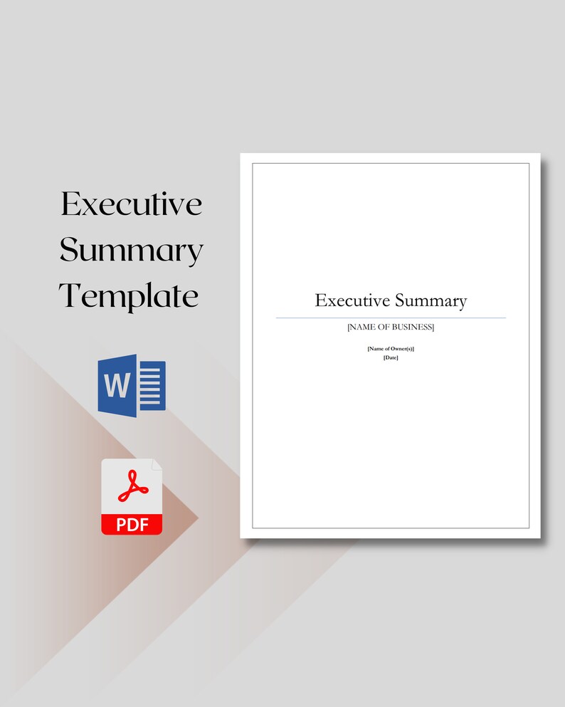 Executive Summary Template & Guide - Etsy