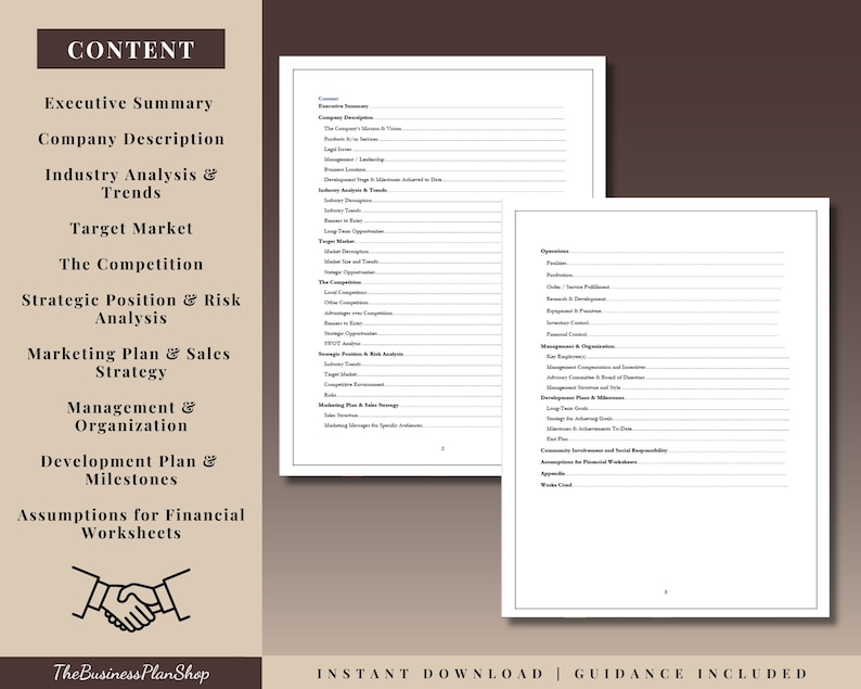 Coffee Shop Business Plan Template: Editable Cafe Startup Guide (MS ...