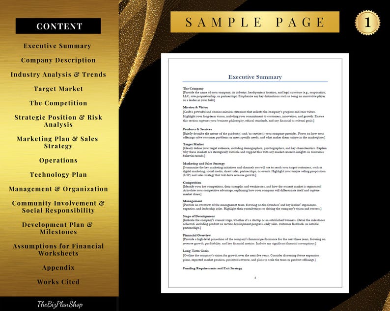 Complete Business Plan Bundle: Editable Templates for Business Plan ...