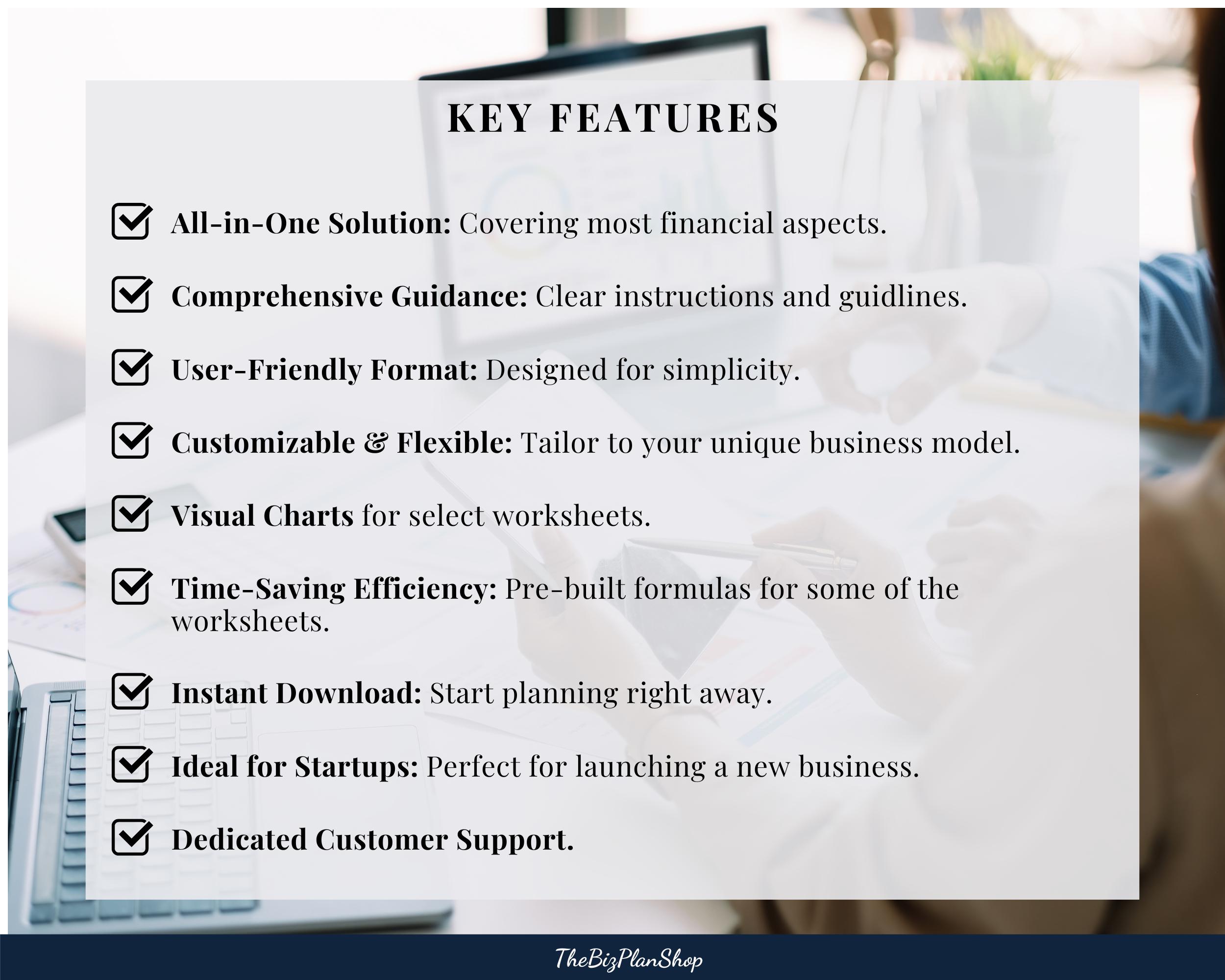 Startup Financial Worksheets for Business Plans | Cash Flow, Profit and ...