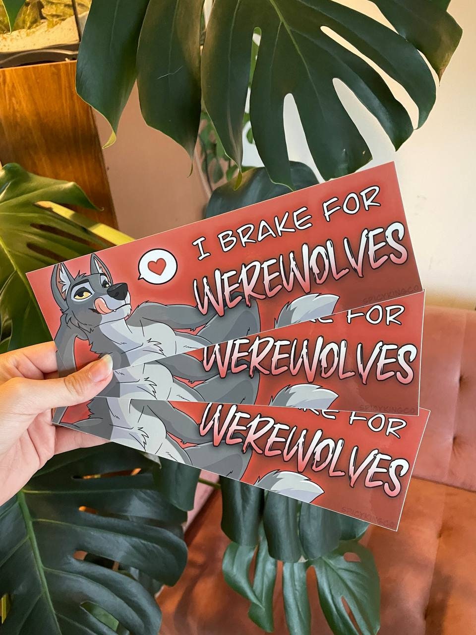 I Brake for Werewolves Furry Bumper Sticker - Etsy