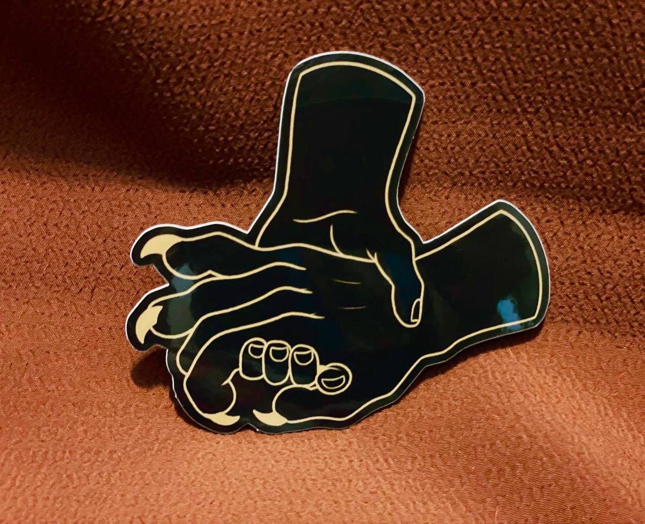 Monster Hand Holding Sticker - Etsy