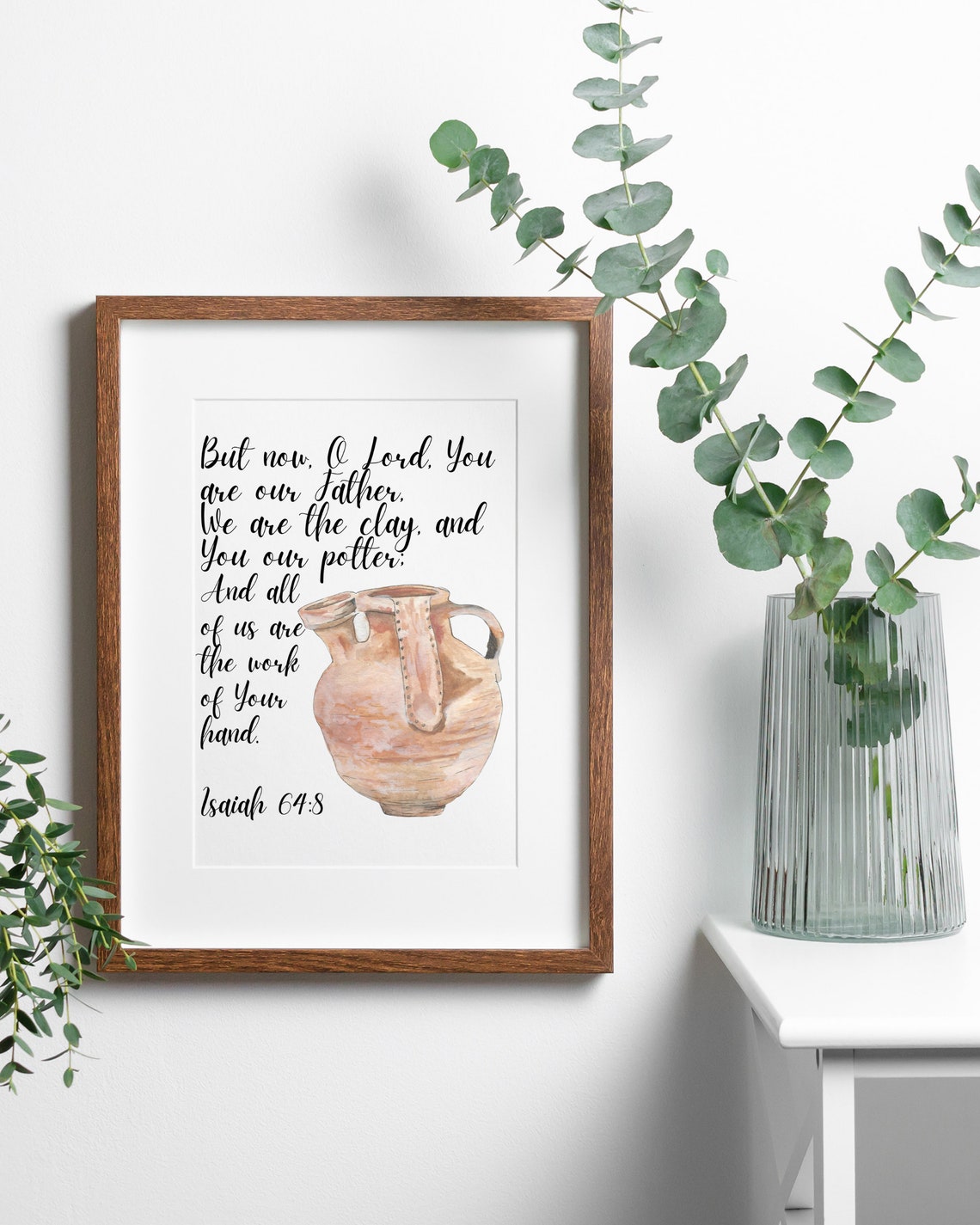 Isaiah 64 Clay Pot Bible Verse Watercolor Digital Download - Etsy
